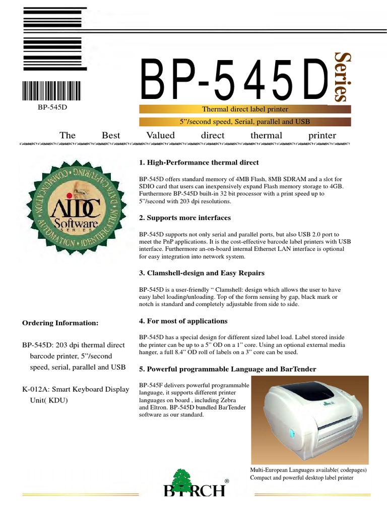 The Best Valued Direct Thermal Printer | PDF | Universal Product Code | Printer (Computing)