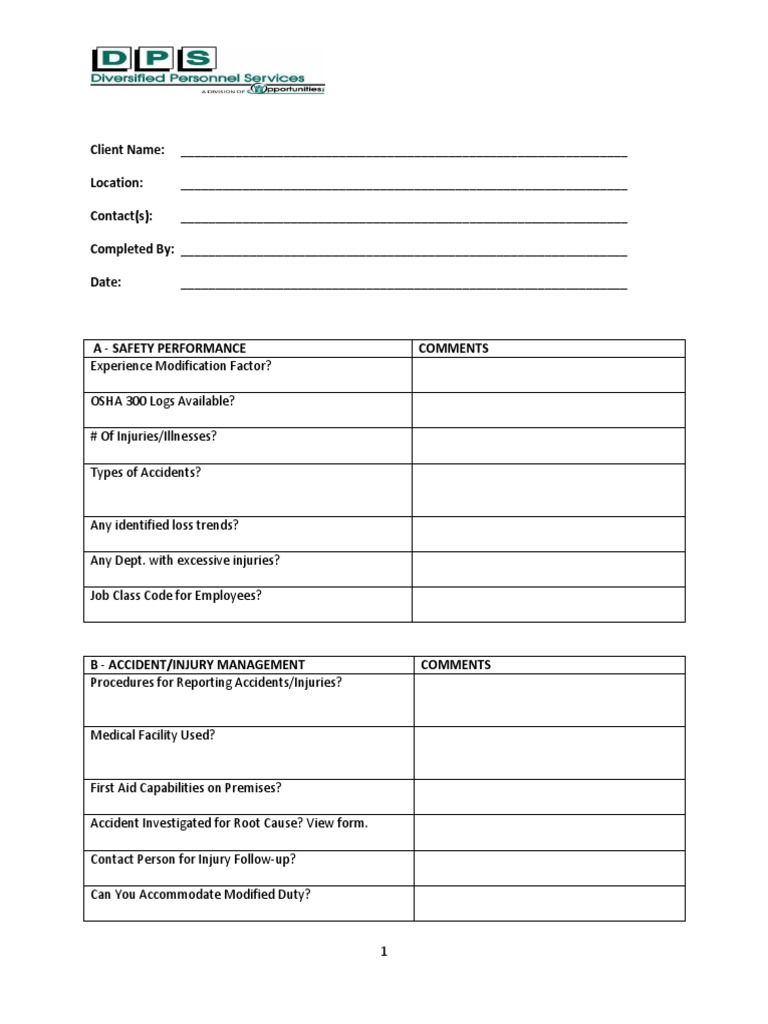 Sample Checklist For Temporary Worker Safety | PDF | Temporary Work ...