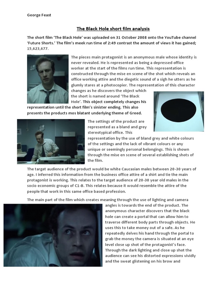 The Black Hole Short Film Analysis | PDF | Games & Activities | Social ...
