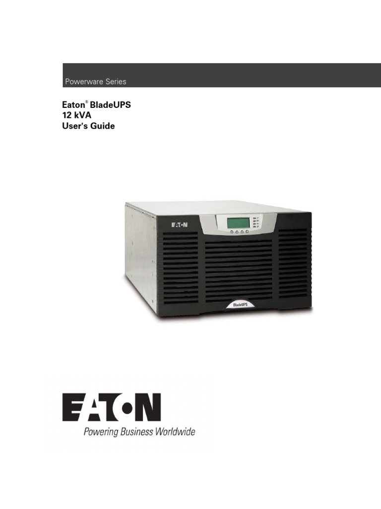 Bladeups 12 Kva User'S Guide: Eaton | PDF | Electromagnetic ...