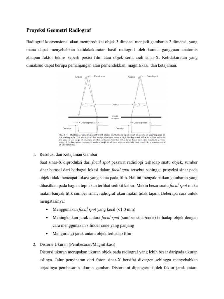 Proyeksi Geometri Radiograf | PDF