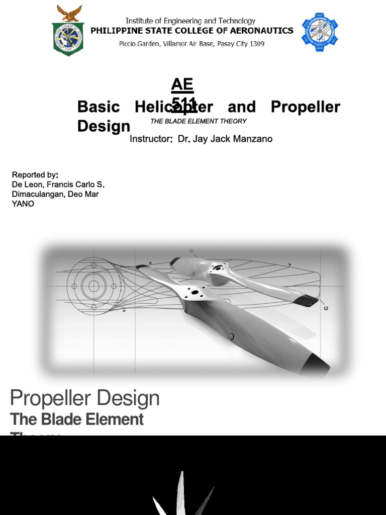 Propeller - Blade Element Theory | PDF