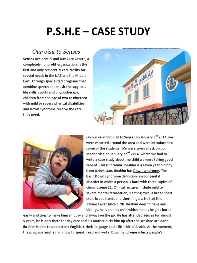 Case Study | PDF | Down Syndrome | Intellectual Disability