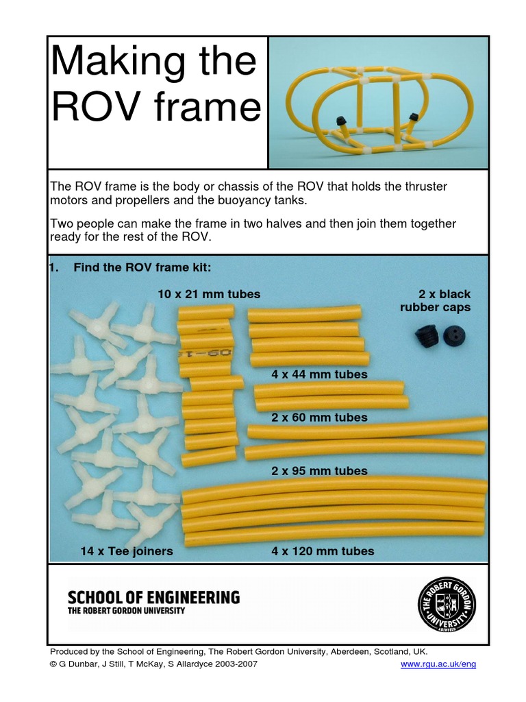01 ROV Instructions 1a Frame | PDF