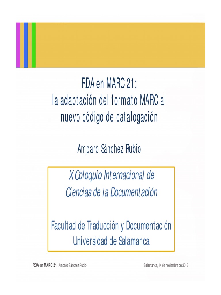 RDA - en - MARC 21 | PDF | Datos de computadora | Datos