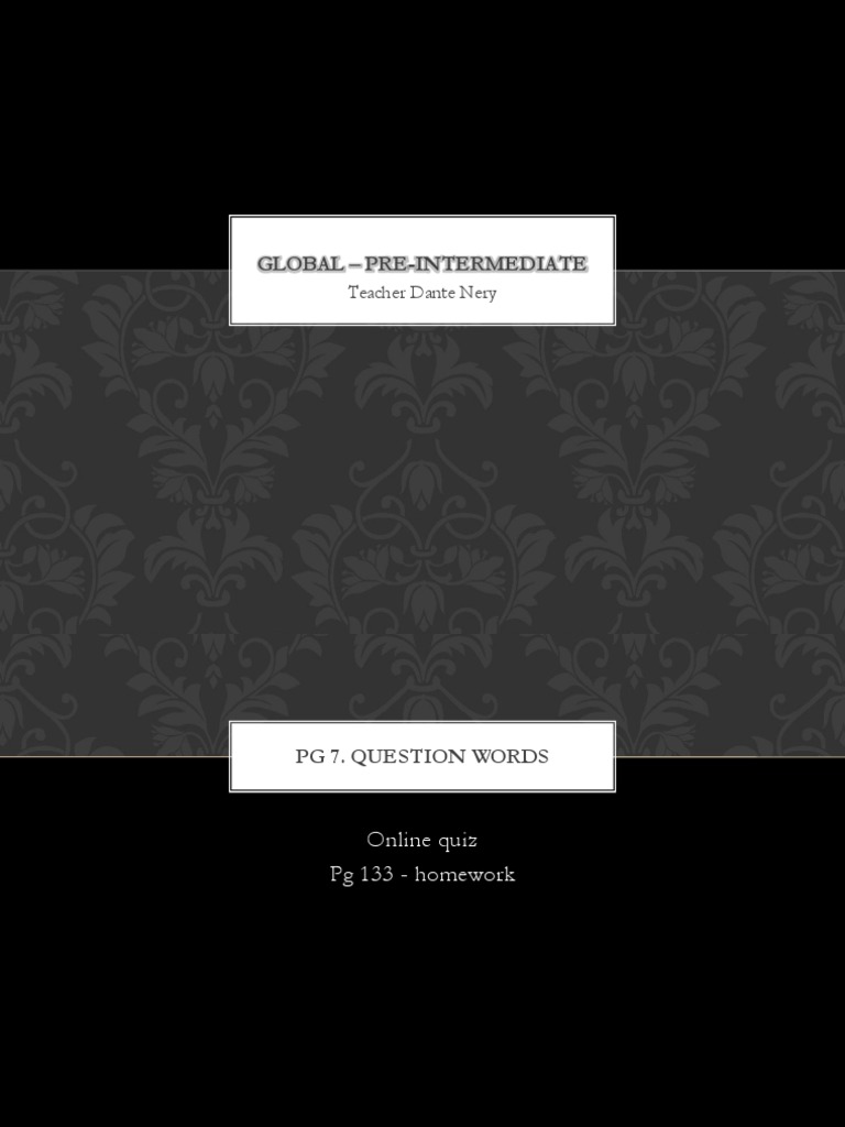 Global - Pre-Intermediate | PDF