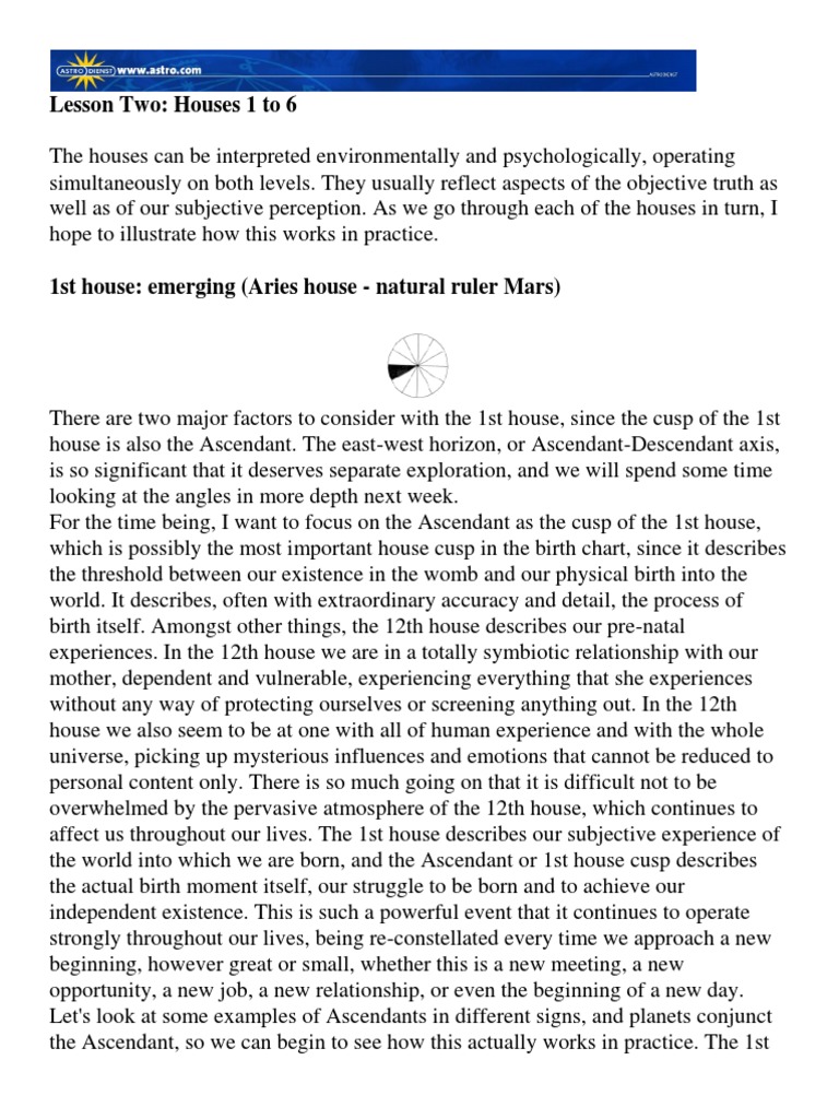 Astrology Lesson Two (I) | PDF | Horoscope | Astrology