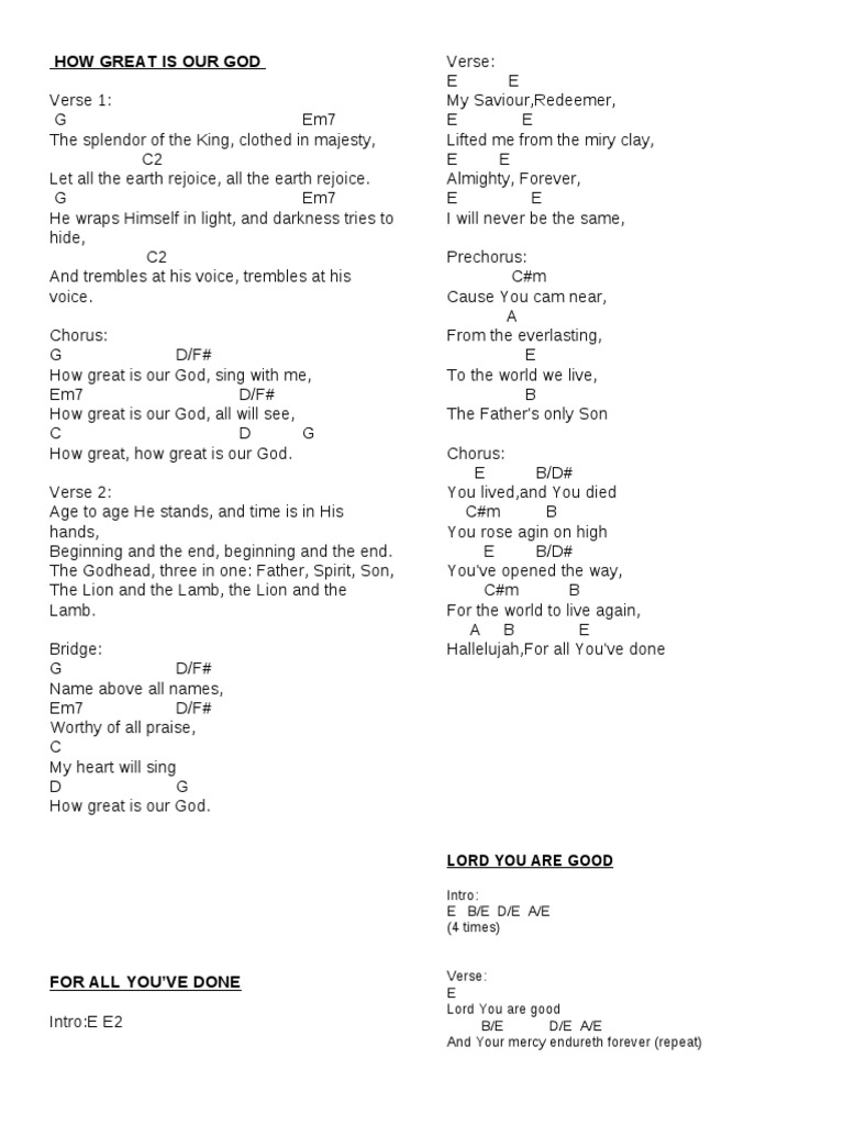 How Great Is Our God | PDF | God | Monotheism