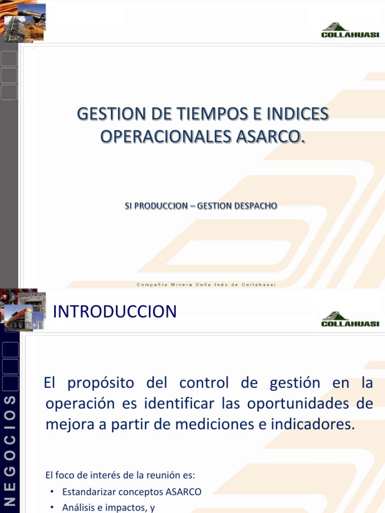 Analisis Tiempos Asarco | PDF