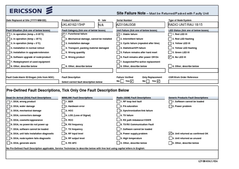 Site Failure Note | Download Free PDF | Digital Technology | Electrical ...