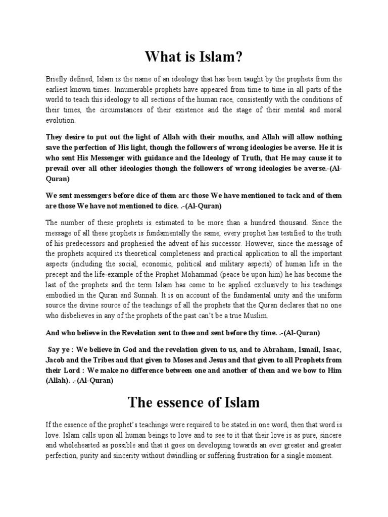 What is Islam? Brief overview of its teachings and role of prophets ...