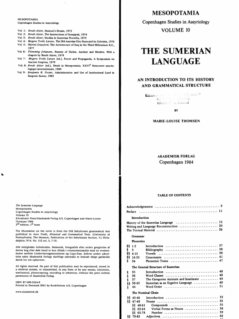 The Sumerian Language | PDF | Sumer | Mesopotamia