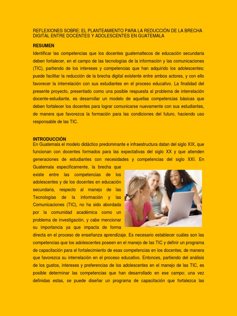 Competencias en Guatemala | PDF | Tecnología de información y comunicaciones | Adolescencia