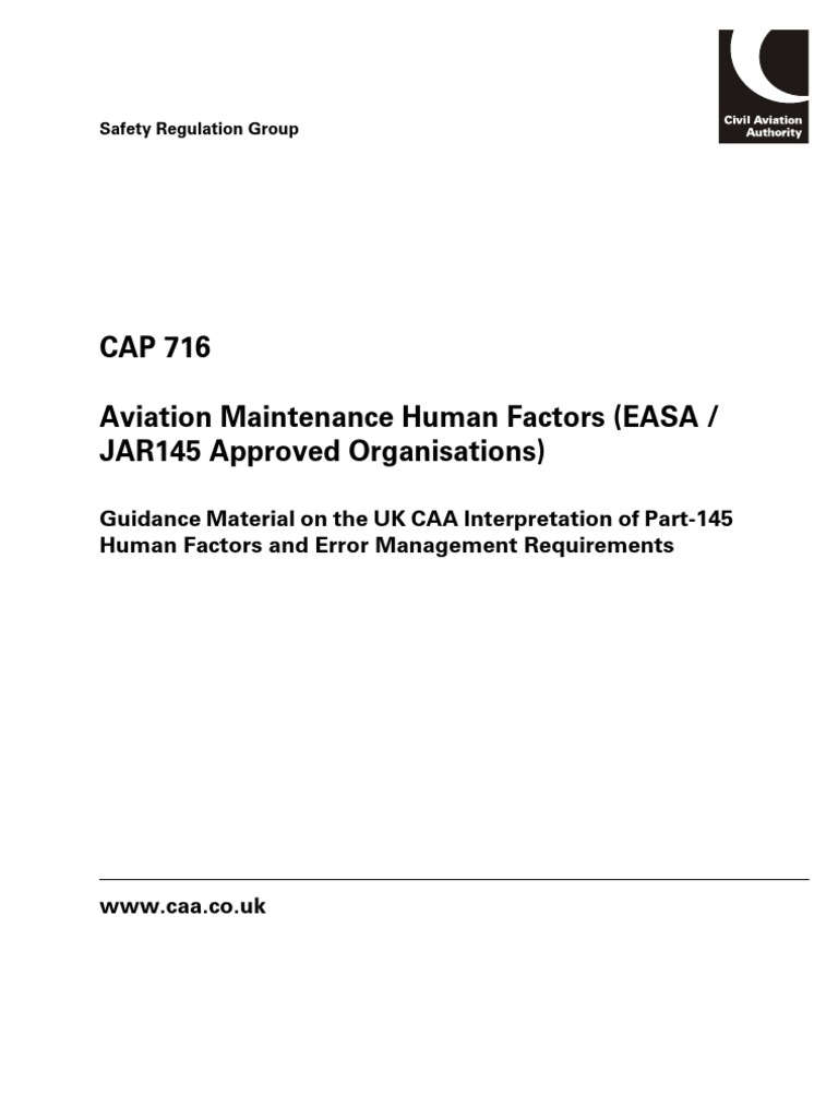 Aviation Maintenance Human Factor | PDF | Human Factors And Ergonomics ...