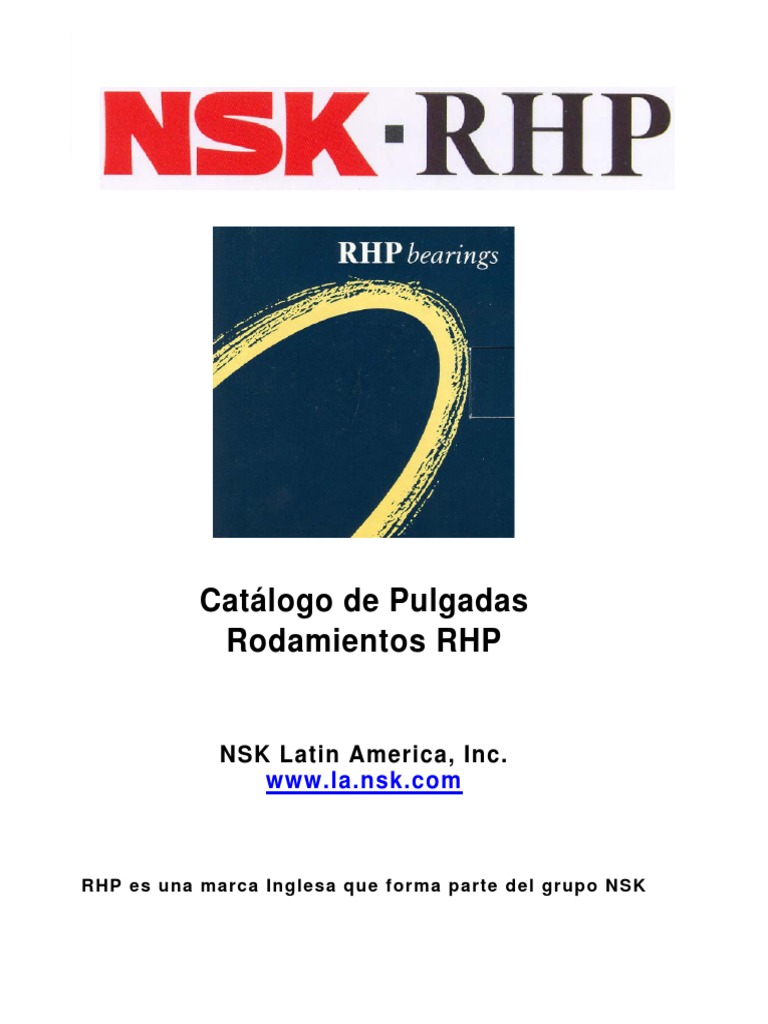 NSK-RHP Catalogo Pulgadas | PDF