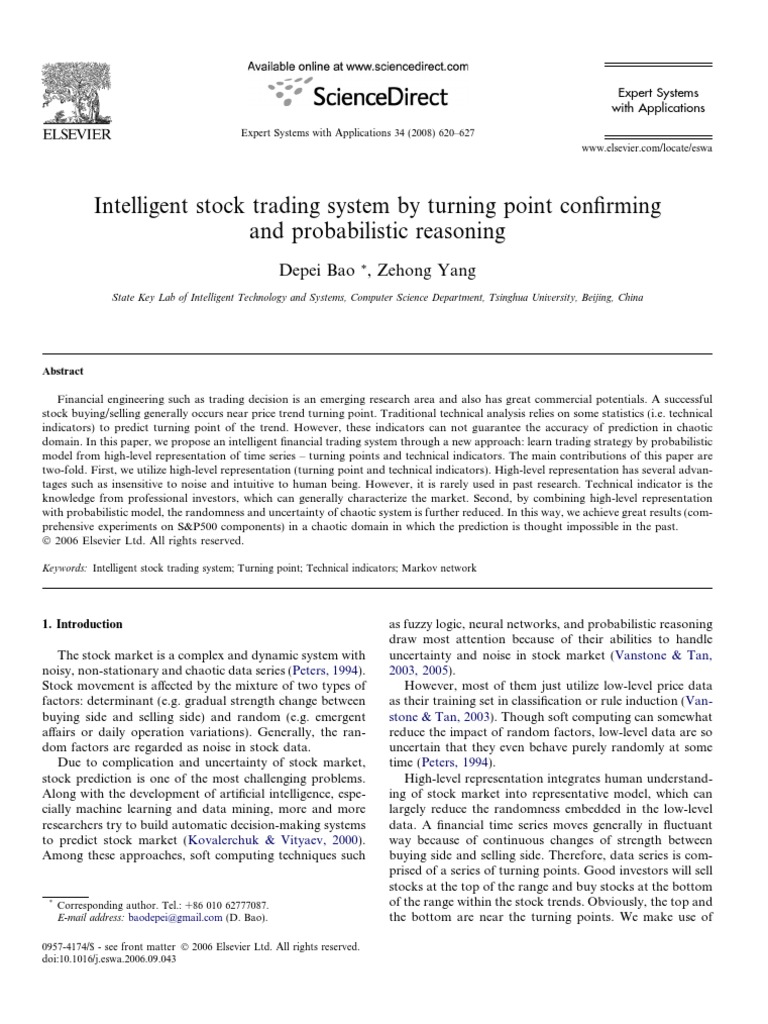 Intelligent Stock Trading System by Turning Point Confirming and ... Intelligent Stock Trading System by Turning Point Confirming and ...