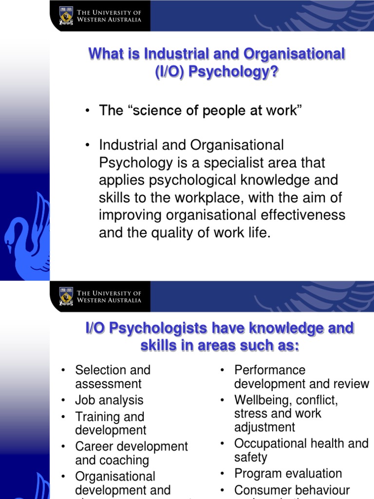 Industrial and Organisational Psychology IOP | PDF | Industrial And ...