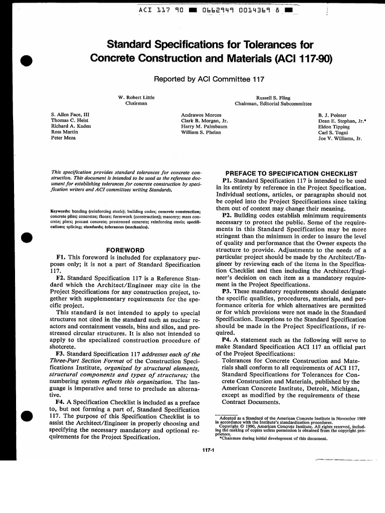 Norma ACI 117