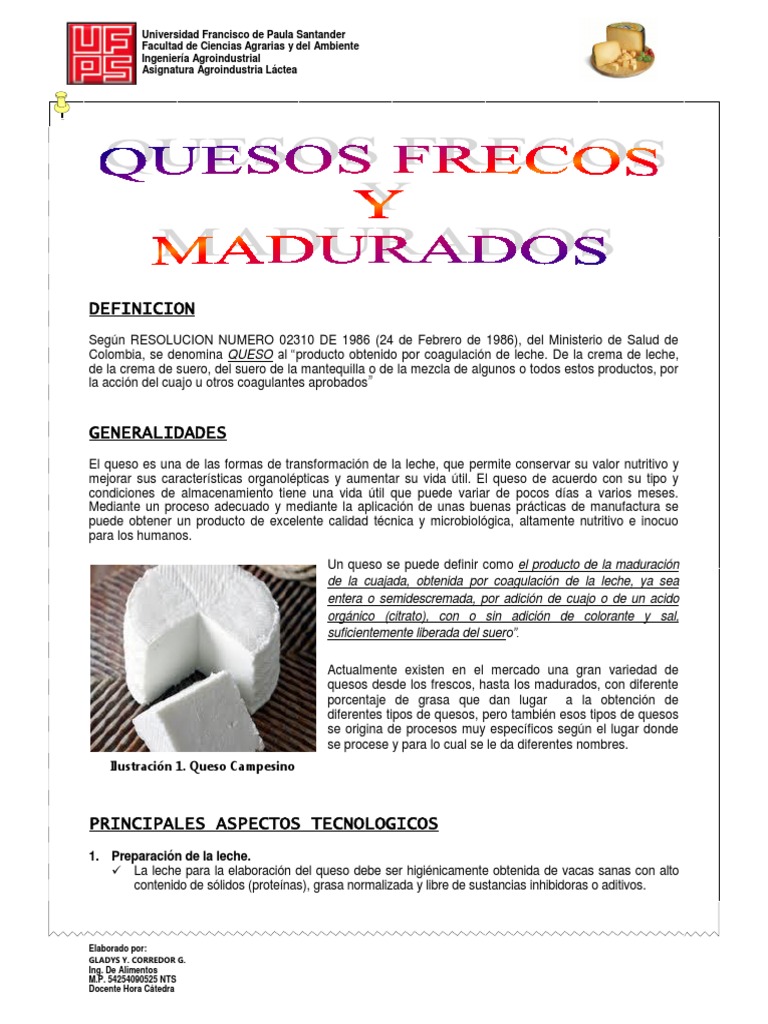 Quesos F-M | PDF | Leche | Queso