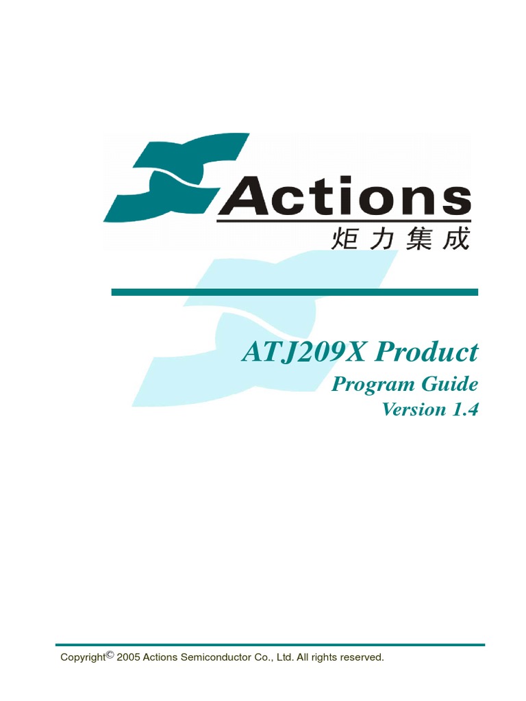 ATJ209X Program Guide v1.4 | PDF | Flash Memory | Microcontroller