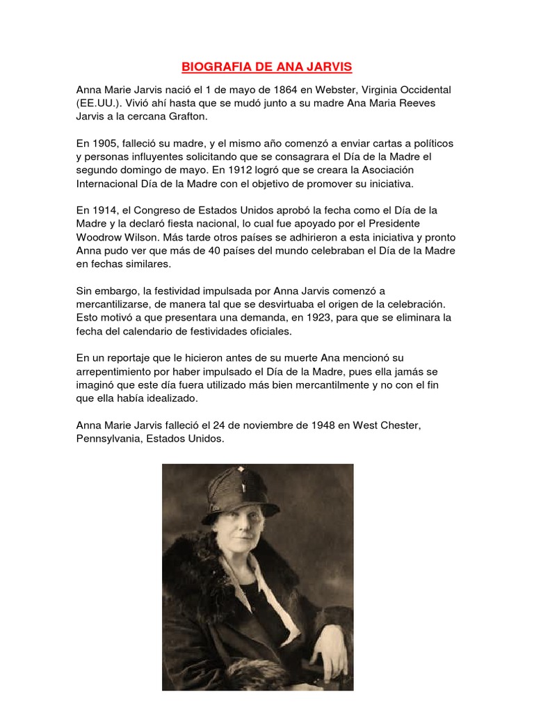 Biografia de Ana Jarvis | PDF