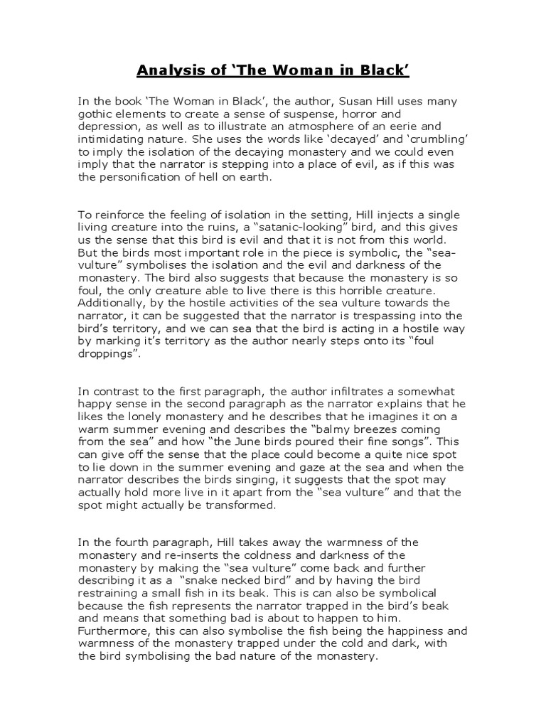 Analysis of ‘the Woman in Black’