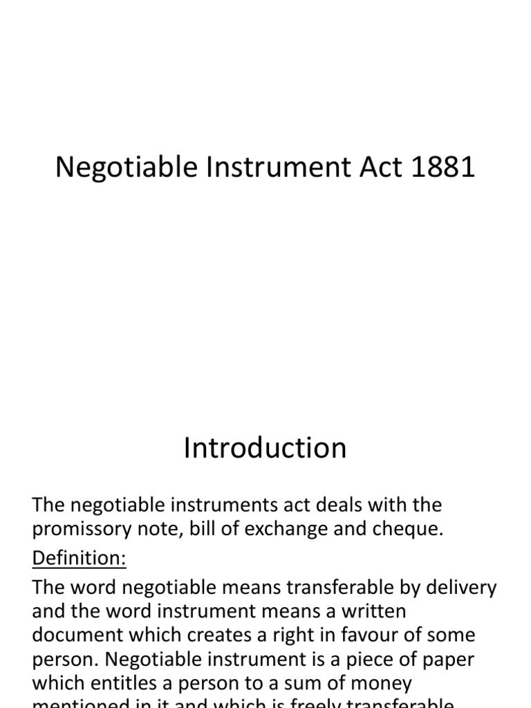 004 Negotiable Instrument | Negotiable Instrument | Promissory Note