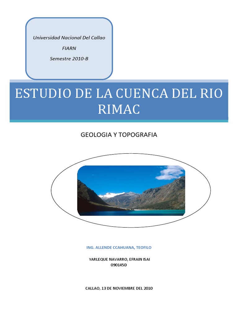 Estudio de La Cuenca Del Rio Rimac | PDF | Clima | Lima
