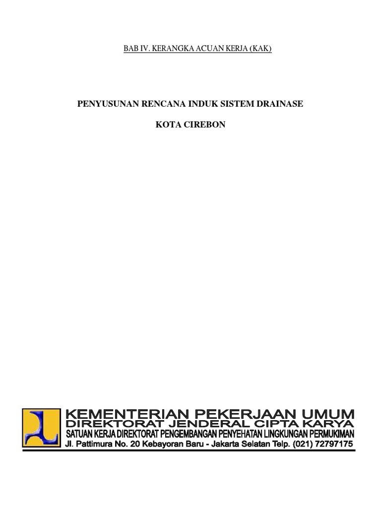 Tor Master Plan Drainase Kota Cirebon | PDF