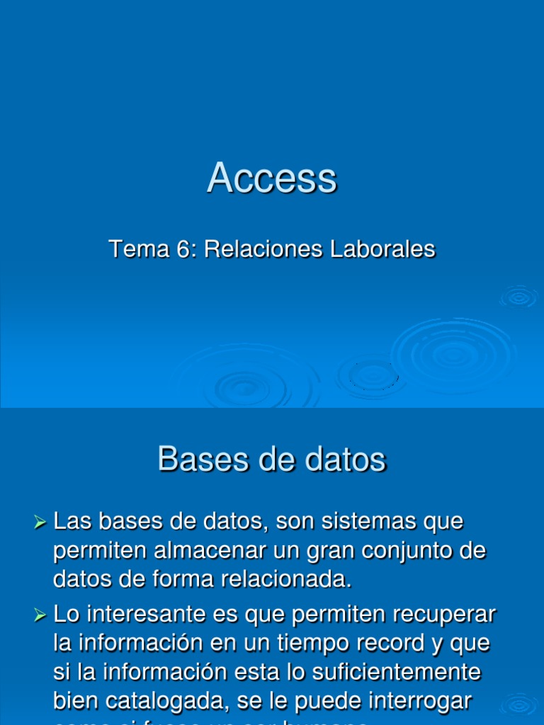 Access Conceptos Basicos | PDF | SQL | Bases de datos