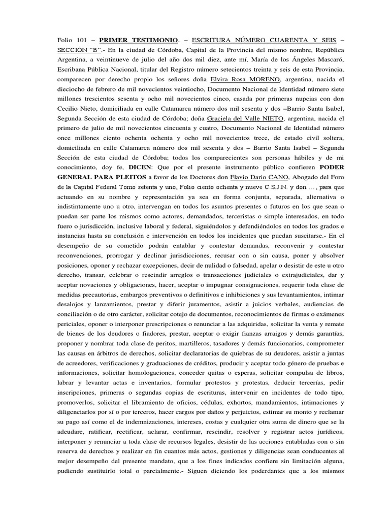 Modelo Poder para Pleitos | PDF | Pagos | Bancos