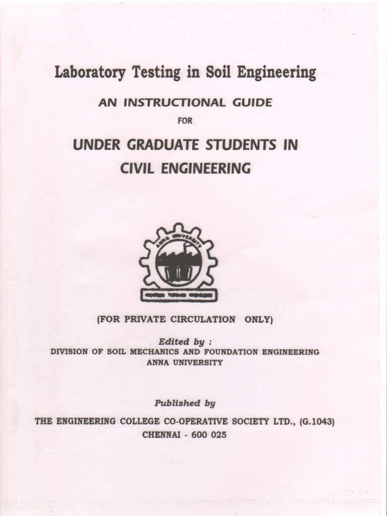 Soil Mechanics Lab Manual | PDF | Density | Soil