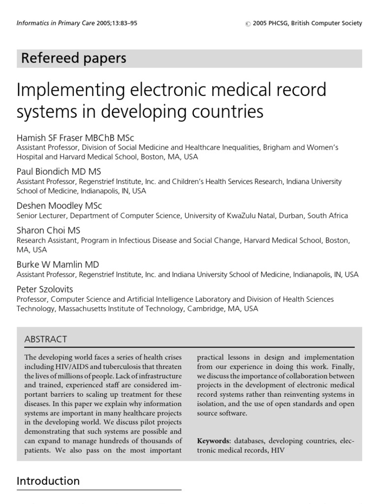 EMR Design Paper | PDF