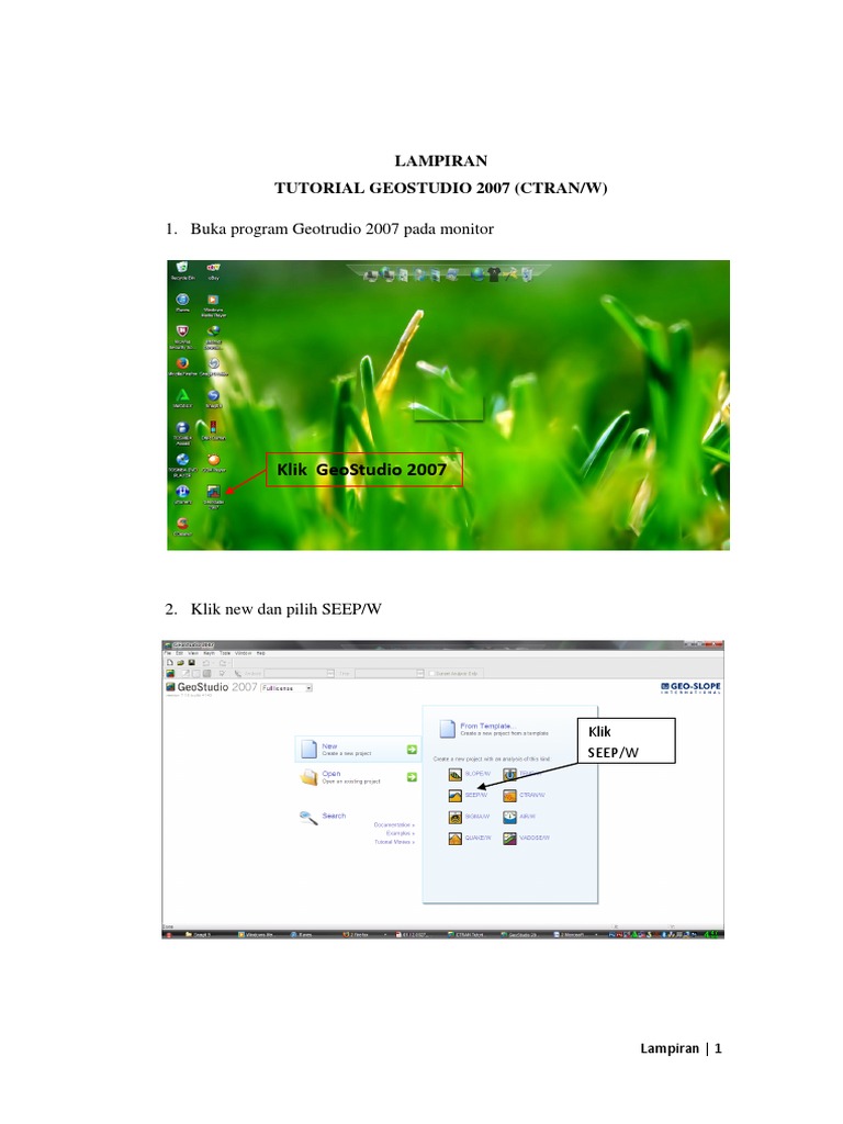 Tutorial Geostudio 2007 | PDF