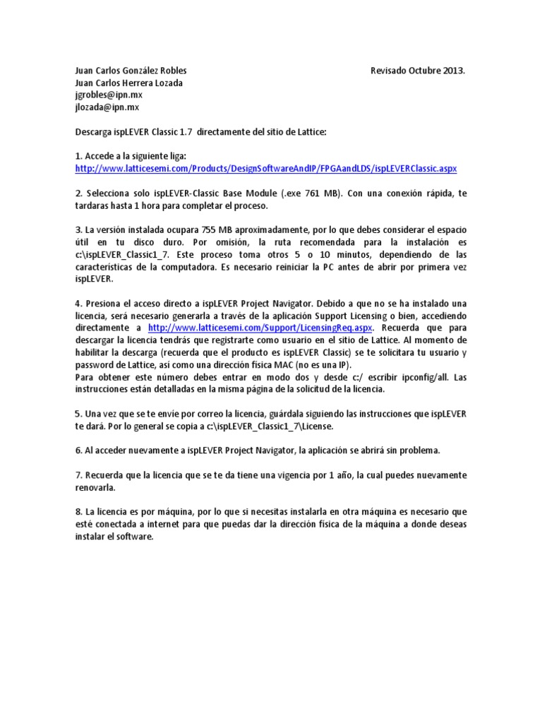 Manual para Bajar IspLEVER Classic 1.7 | PDF | Informática