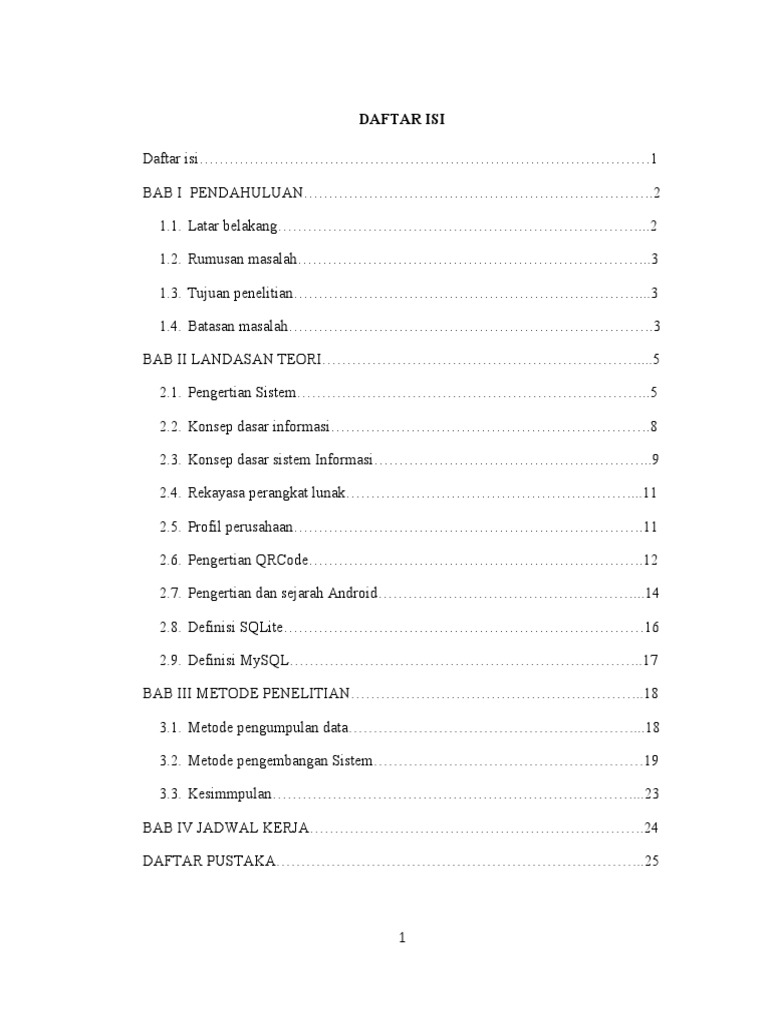 Proposal Skripsi Perancangan Sistem QR Code | PDF