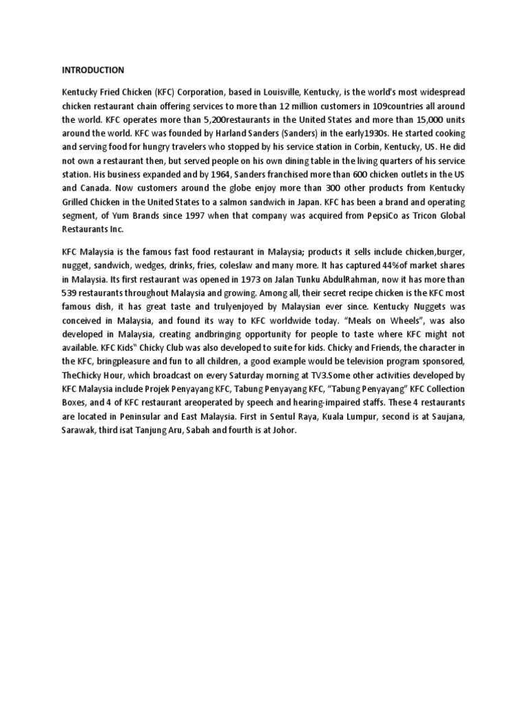 KFC Issue Report | PDF | Restaurant And Catering | Foods
