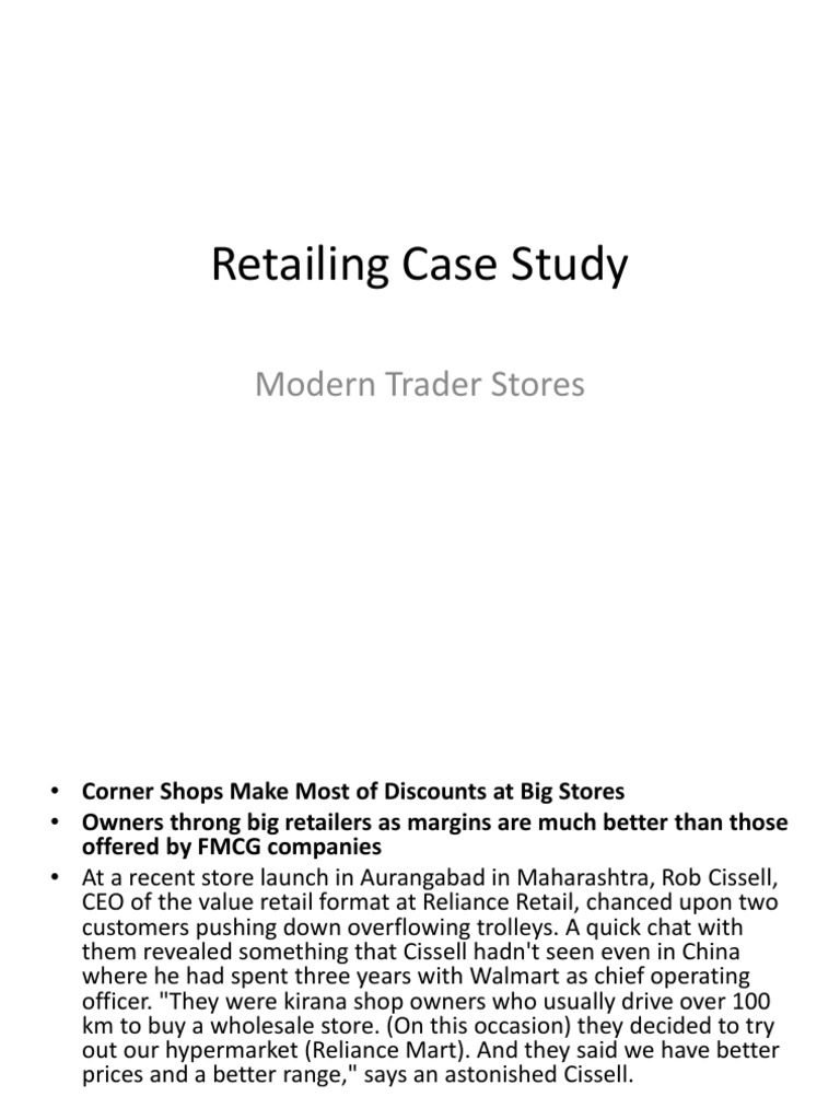 Retailing Case Study | PDF | Grocery Store | Retail