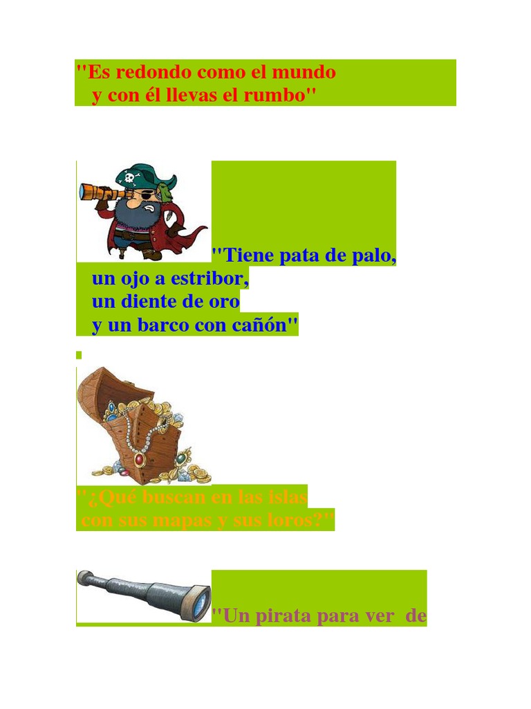 Adivinanzas Piratas | PDF | Ciencias sociales