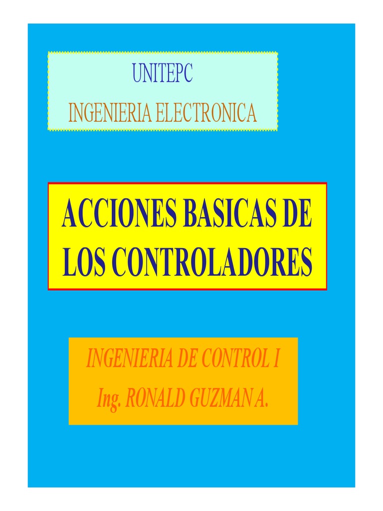 Acciones de Control | PDF | Ingeniería de control | Integral