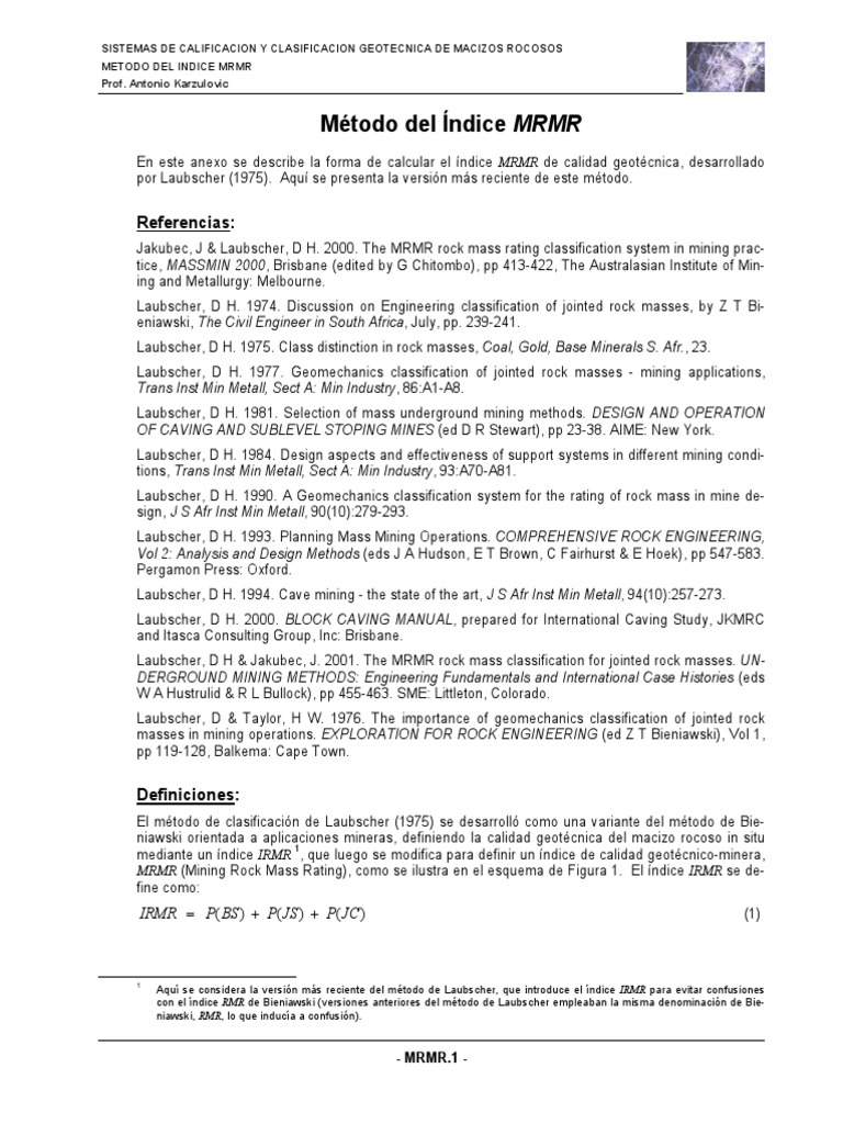 Metodo MRMR | PDF | Audience Measurement | Electrical Resistance And ...