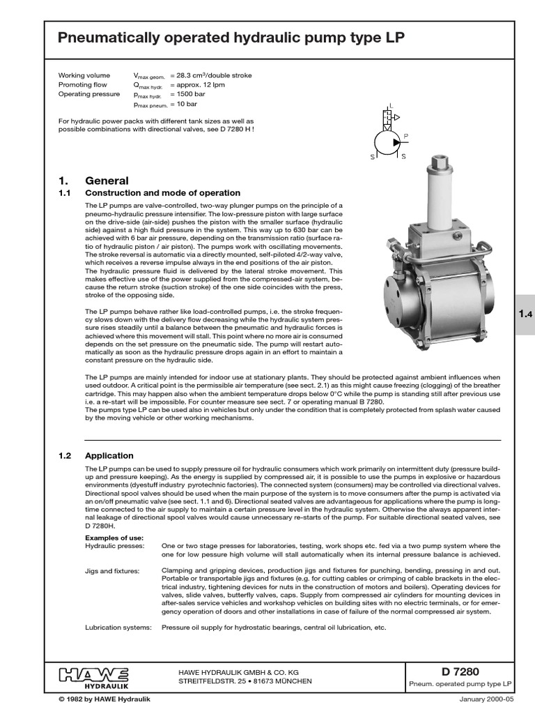 D7280 en Pnuematic Pump | PDF | Pump | Valve