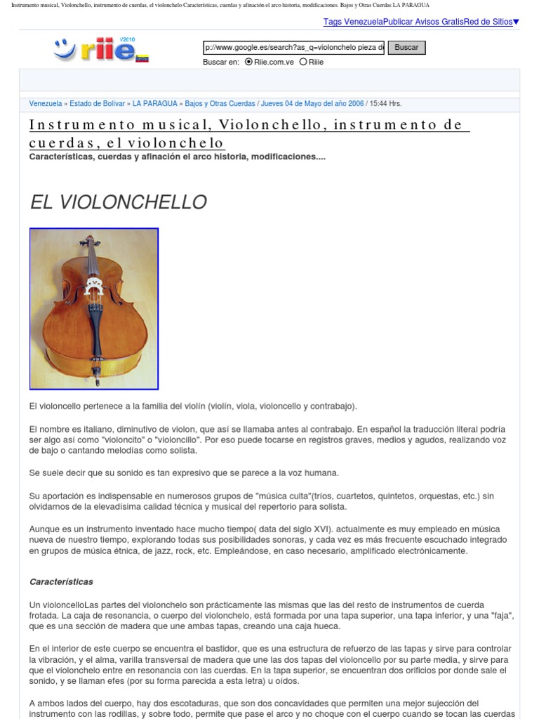 El Violonchello | PDF | Violonchelo | Viola
