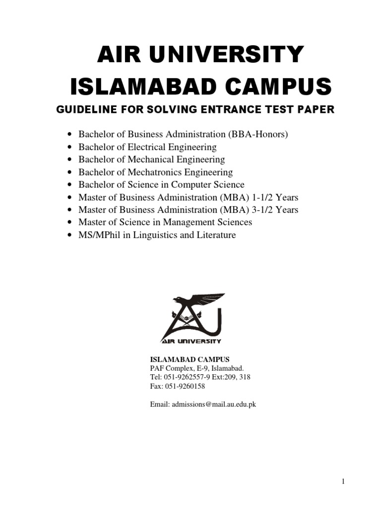 Air University Entry Test Sample Papers | PDF | Acceleration | Desert