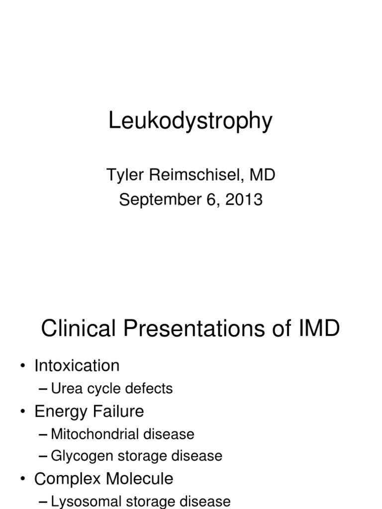 Pediatric Leukodystrophy Overview | PDF | Diseases And Disorders ...