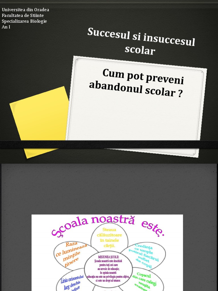 Succesul Si Insuccesul Scolar - Final | PDF