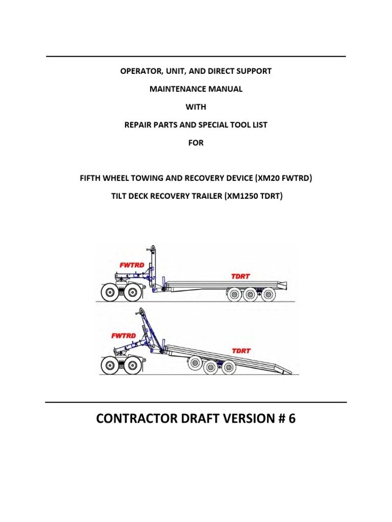 Operator Instructions From COTS 6a Part1 | PDF | Trailer (Vehicle) | Valve