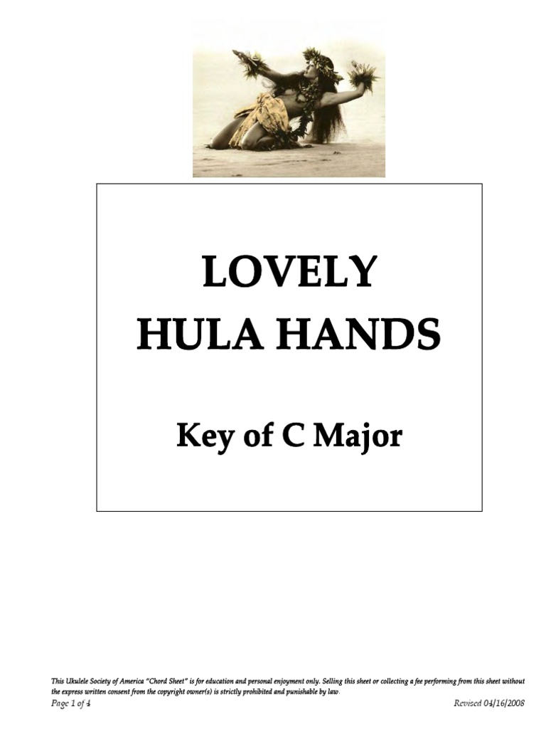 Lovely Hula Hands Key of C | PDF | Entertainment | Performing Arts