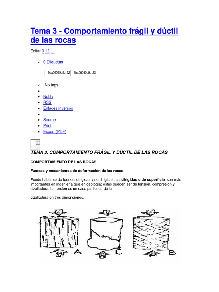 Comportami Ductil y Fragil | PDF | Falla (geología) | Roca (geología)