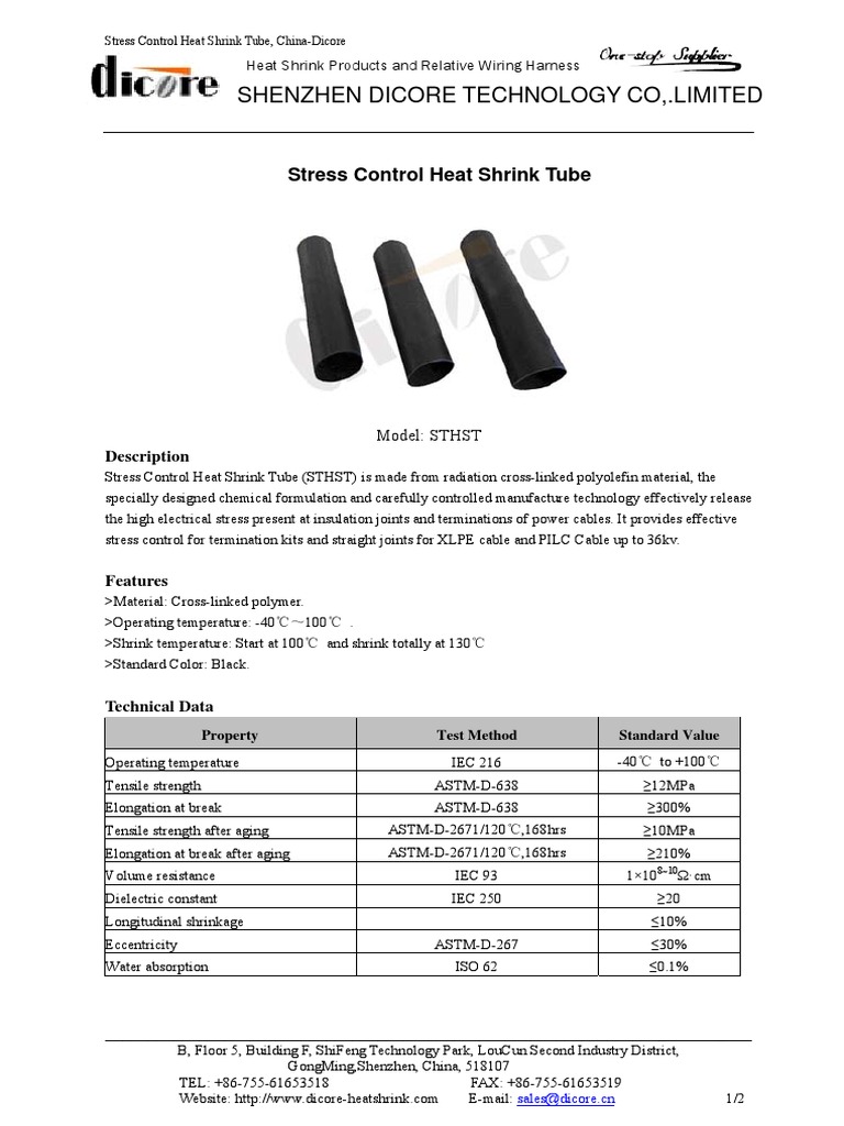 Stress Control Heat Shrink Tubing Guide | PDF | Stress (Mechanics ...